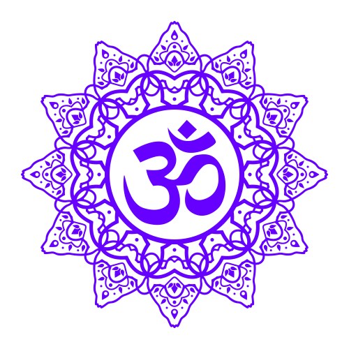 Ohm om aum symbol hand drawn Royalty Free Vector Image
