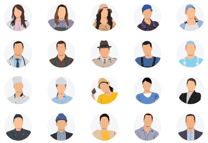 Professional people set Royalty Free Vector Image