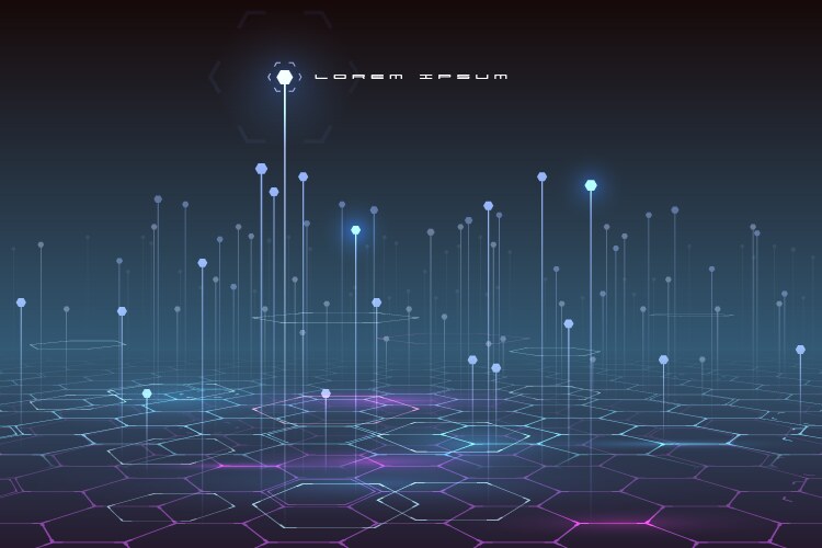 Cyber hacker attack concept abstract digital Vector Image