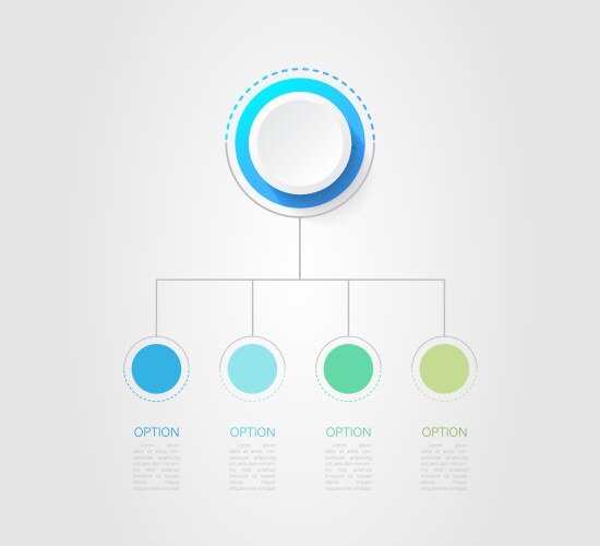 Infographic 4 options design elements Royalty Free Vector