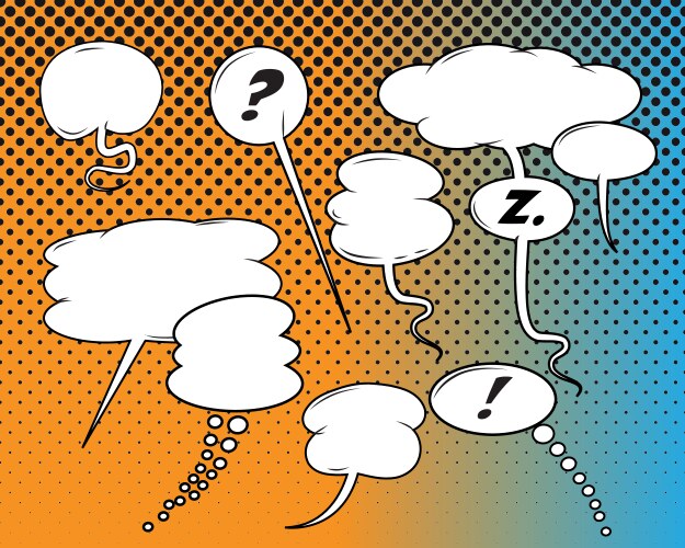 Comic book words Royalty Free Vector Image - VectorStock