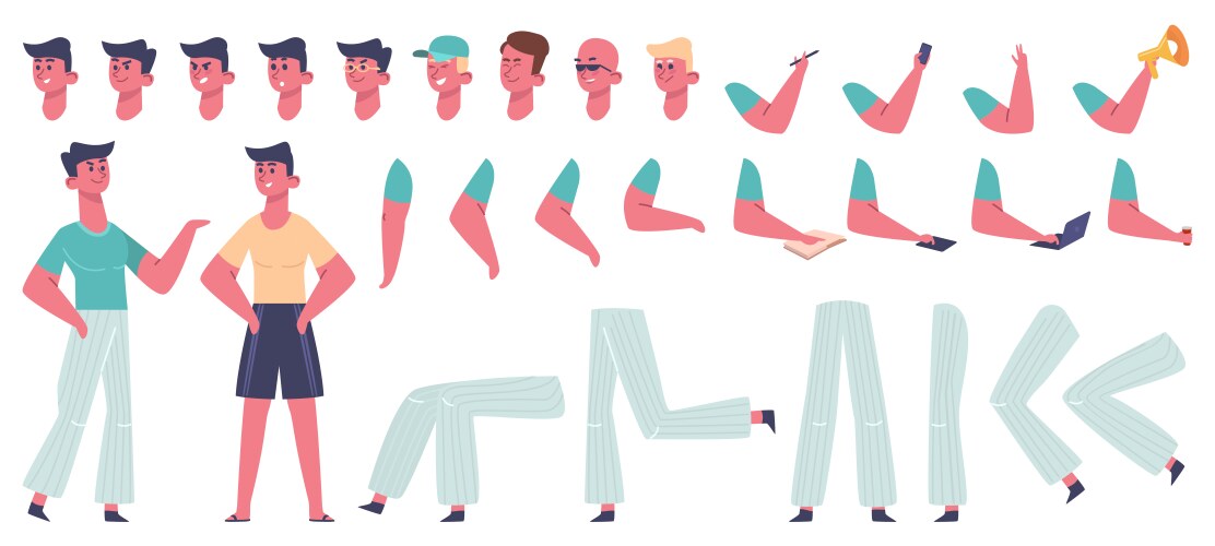 Character for Animation Body Parts Vector Images (over 4,400)