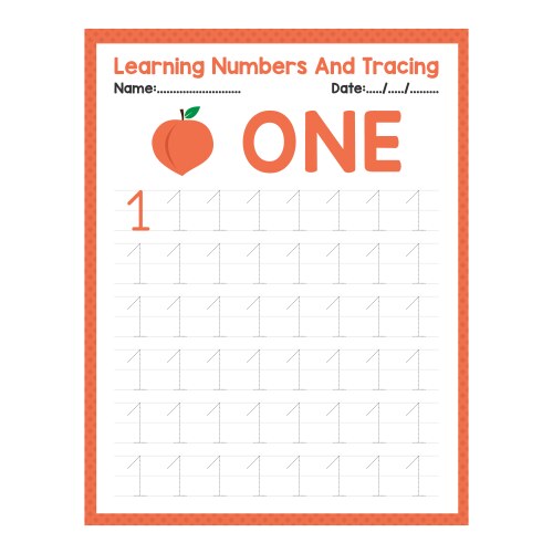 Practice Writing Numbers Vector Images (over 7,500)