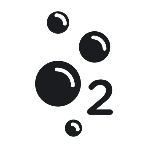 Oxygen o2 icon isolated on white background Vector Image