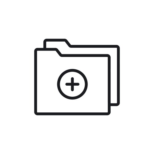 Add Folder Icon Set New File Symbol Create Vector Image