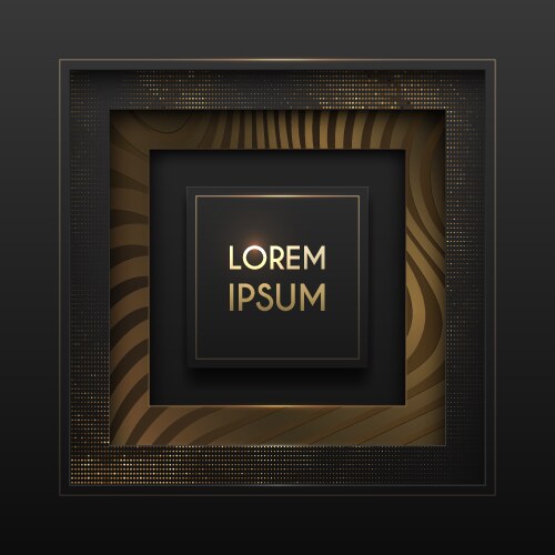 Abstract black and gold luxury frame template Vector Image