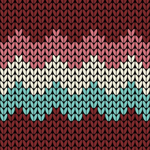 Knitted pattern Royalty Free Vector Image - VectorStock