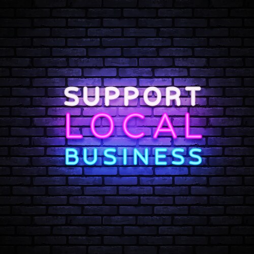 Help neon sign design template Royalty Free Vector Image