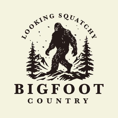 Sasquatch Logo - Bigfoot Icon Royalty Free Vector Image