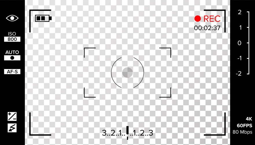 Video camera overlay Royalty Free Vector Image