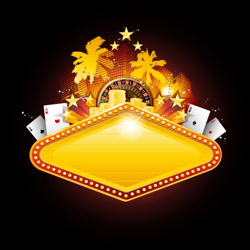 Gambling background with casino elements Vector Image
