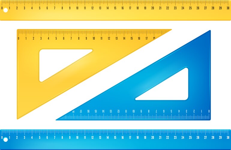 Plastic rulers Royalty Free Vector Image - VectorStock