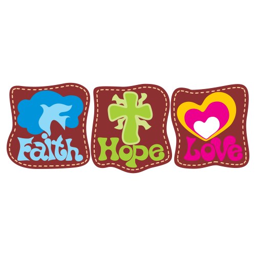 Faith hope and love Royalty Free Vector Image - VectorStock