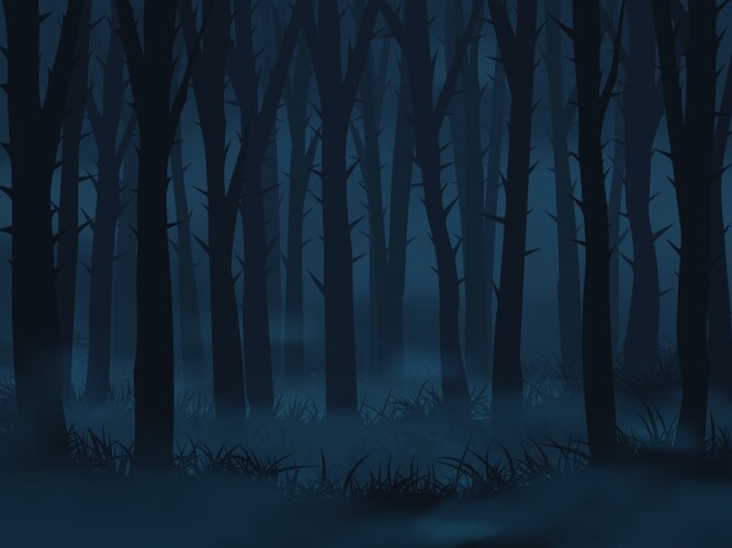 Dark forest Royalty Free Vector Image - VectorStock