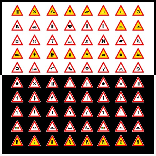 Guide signs set of iso prohibited actions Vector Image