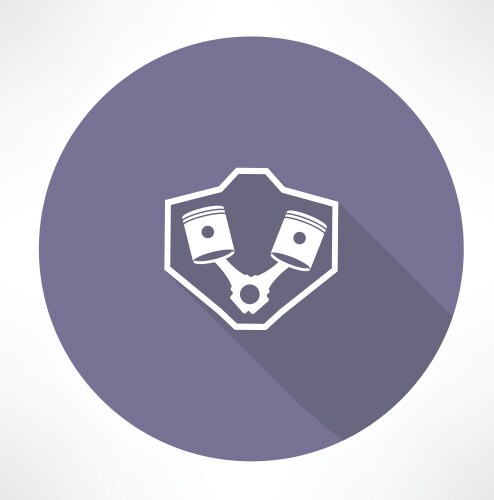 Internal combustion engine as seen from in front Vector Image