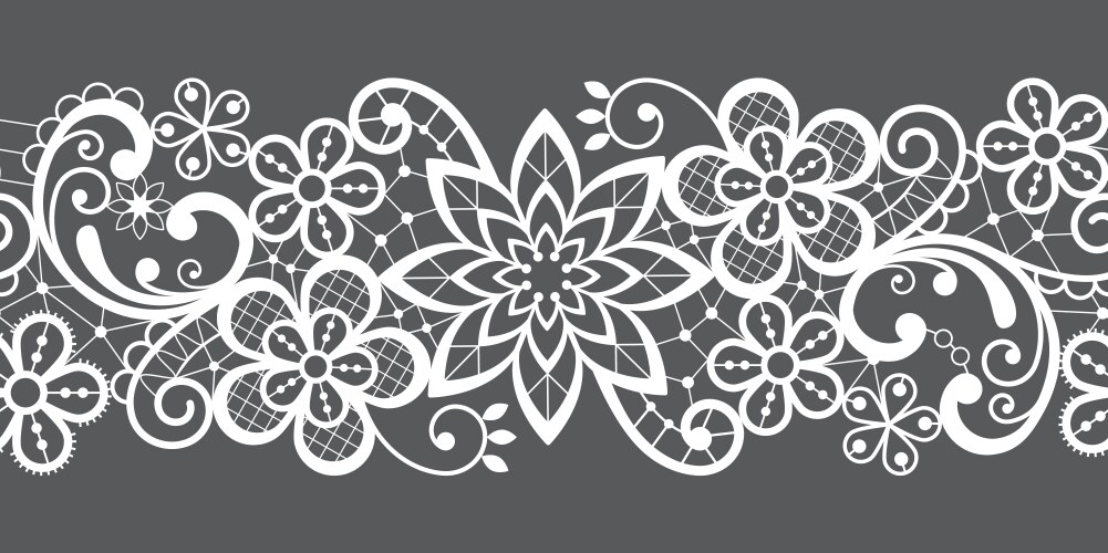 Lace seamless pattern repetitive ornament Vector Image