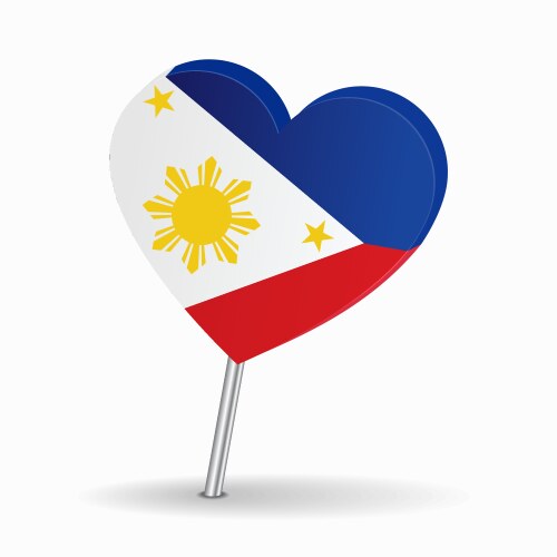 Sticker flag philippines Royalty Free Vector Image