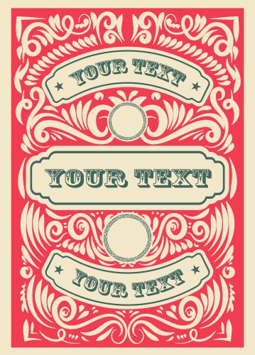 Vintage banner template design elements Royalty Free Vector