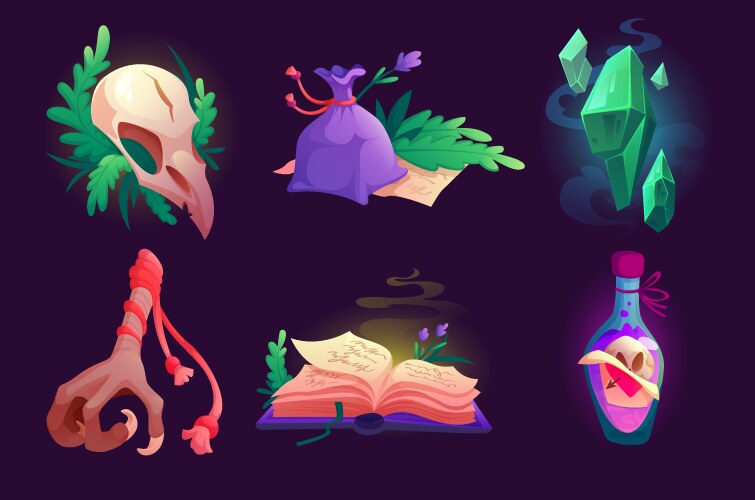 Old mystic books of magic spells Royalty Free Vector Image