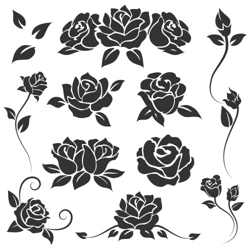 Roses Outline Vector Images (over 50,000)