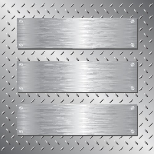 Metal plaques Royalty Free Vector Image - VectorStock