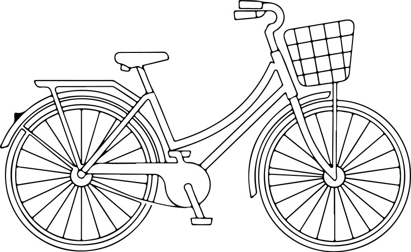 Kids Bicycle Clipart Black And White