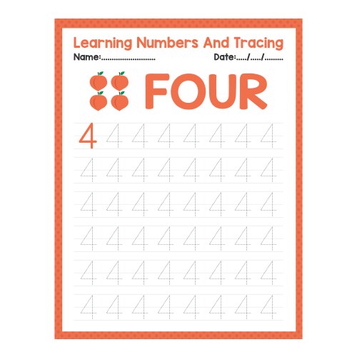 Practice Writing Numbers Vector Images (over 7,500)