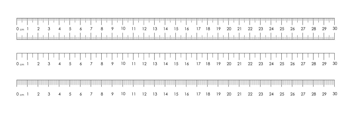 Ruler size indicators Royalty Free Vector Image