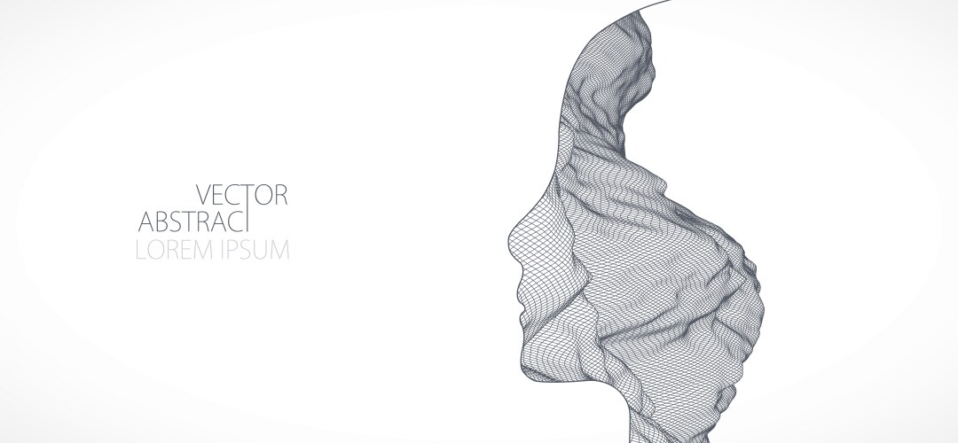 Topography in the contour human head is made Vector Image