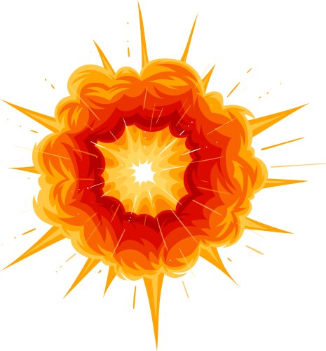 Bomb explosion Royalty Free Vector Image - VectorStock