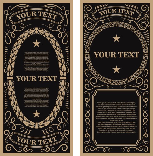 Vintage banner template design elements Royalty Free Vector