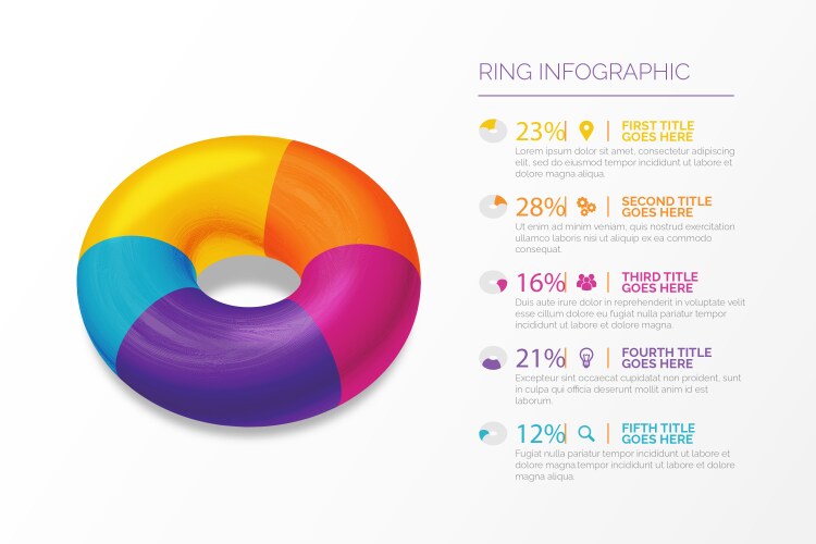 Colorful ring infographic Royalty Free Vector Image