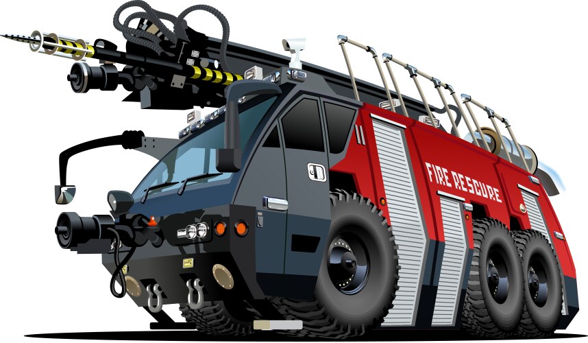 Cartoon fire truck Royalty Free Vector Image - VectorStock