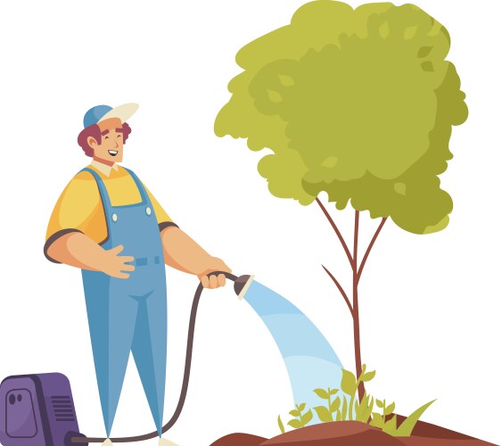 Watering Royalty Free Vector Image - VectorStock
