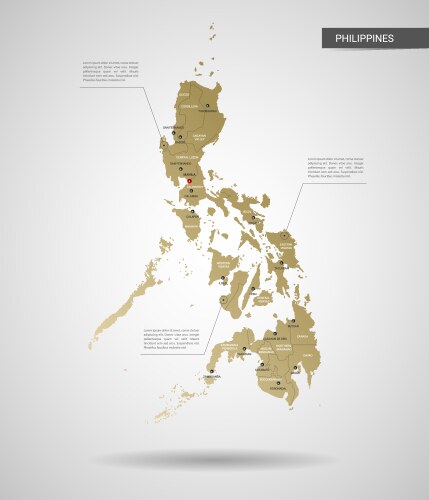 Bicol region location within philippines map Vector Image