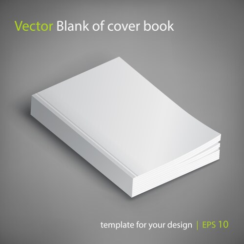 Blank hardcover book Royalty Free Vector Image