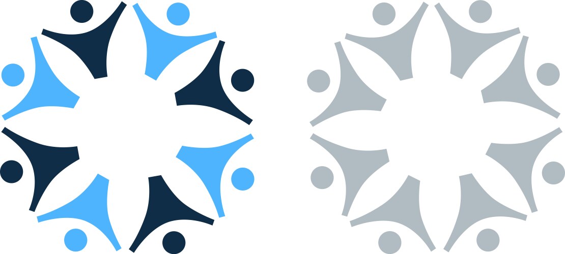 People union crowd sign symbol logo Royalty Free Vector