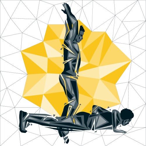 Cross training emblem Royalty Free Vector Image