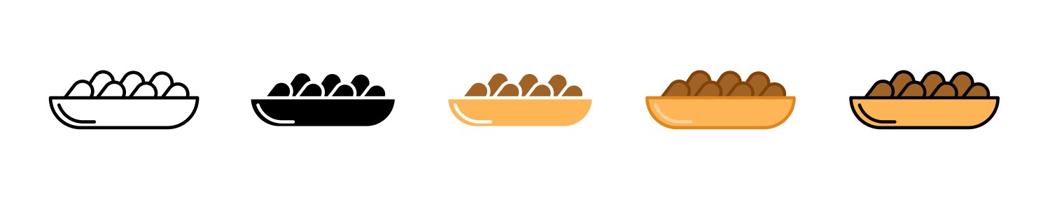 Islamic food date icon Royalty Free Vector Image