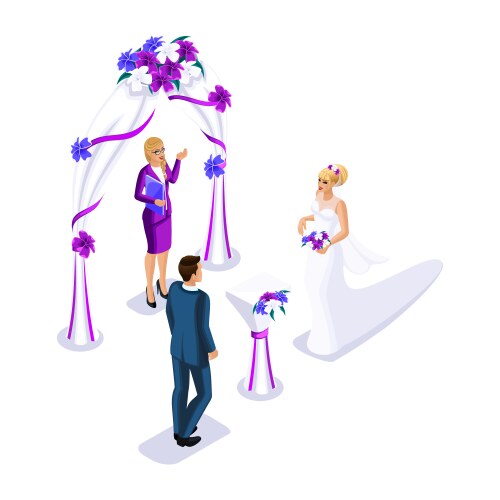 Wedding ceremony Royalty Free Vector Image - VectorStock
