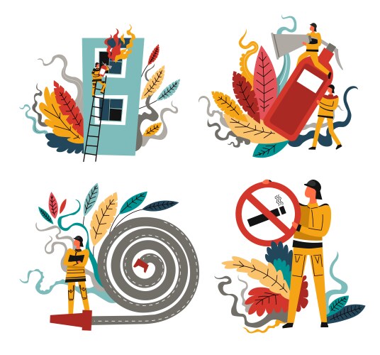 Firefighter cartoon Royalty Free Vector Image - VectorStock