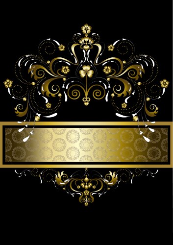 Luxury gold template Royalty Free Vector Image