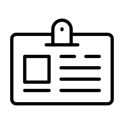 Student id card design entry pass icon in modern Vector Image