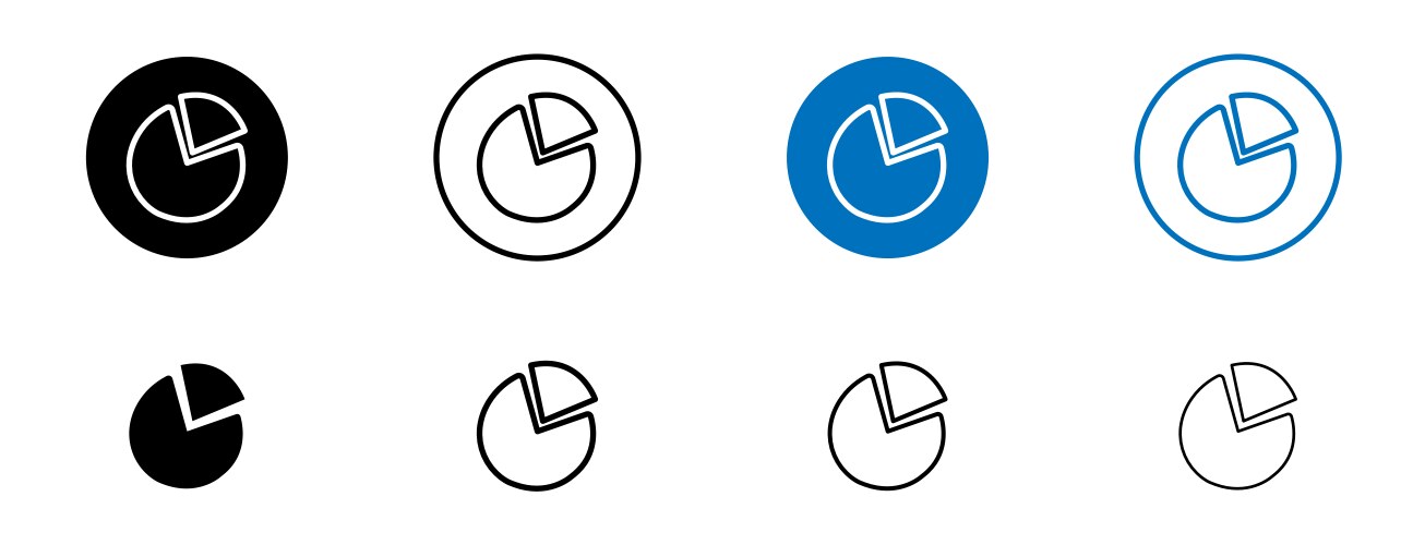 Pie icon Royalty Free Vector Image - VectorStock