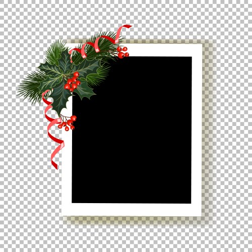 Christmas frame with fir branches Royalty Free Vector Image