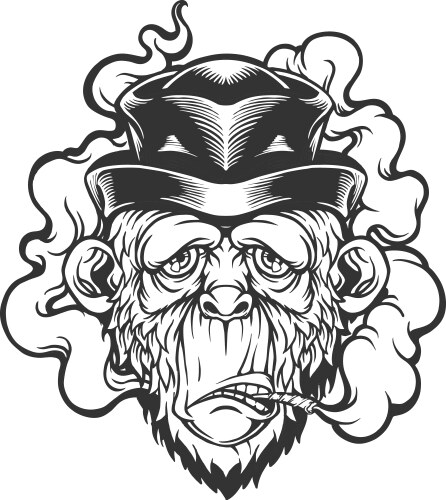 Monkey Smoking Vector Images (over 430)