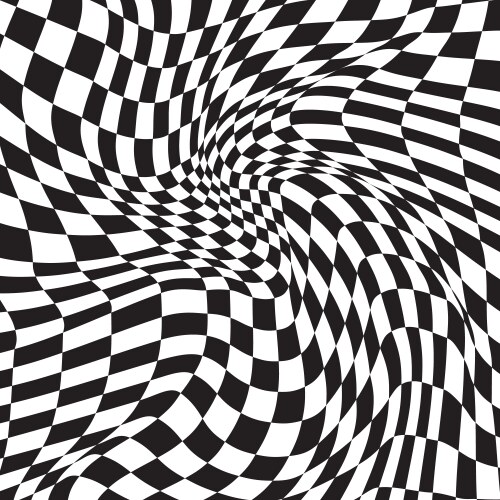 Retro distorted checkered background Royalty Free Vector