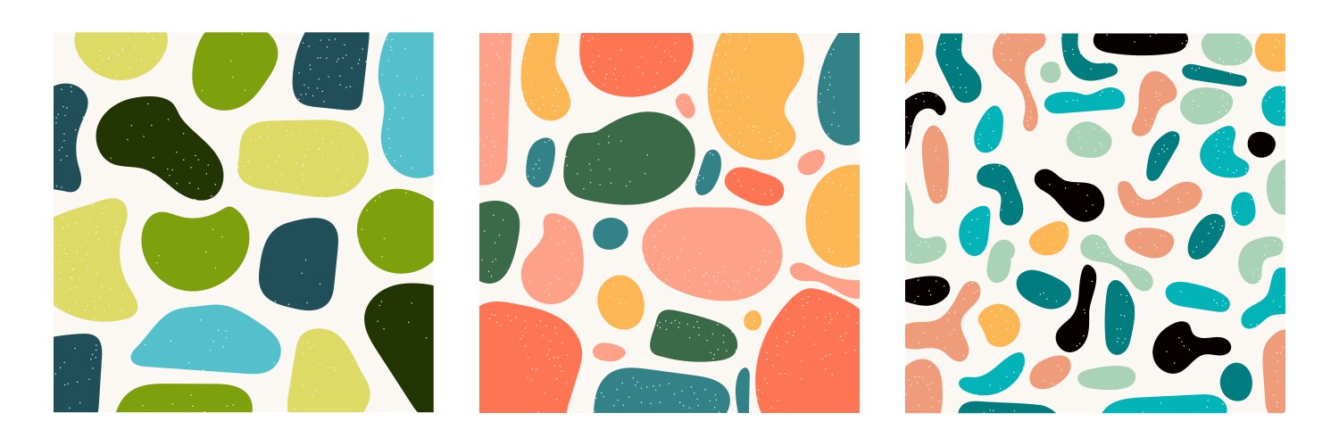 Organic shapes blobs set abstract hand Royalty Free Vector