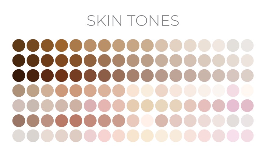 Color Palette for Dark Skin Vector Images (over 140)